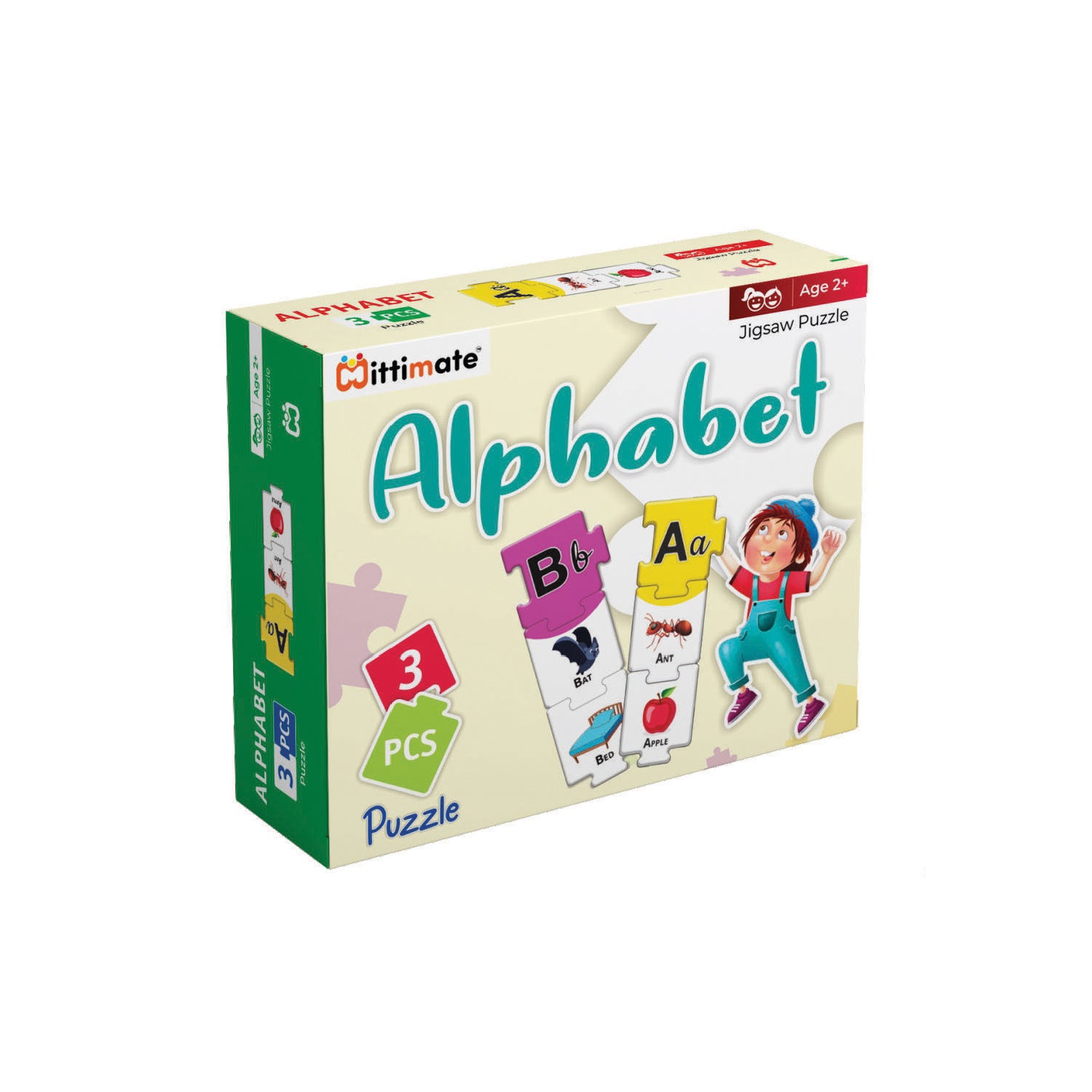 Buy Alphabet 3 Pcs Jigsaw Puzzle for Kids Age 2 to 4 Yrs – Mittimate