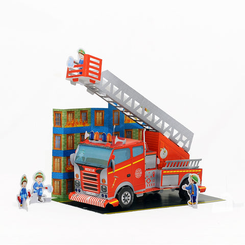 Buy DIY 3D Fire Engine 42 Pieces Puzzle | 8-12 Yrs Kids – Mittimate