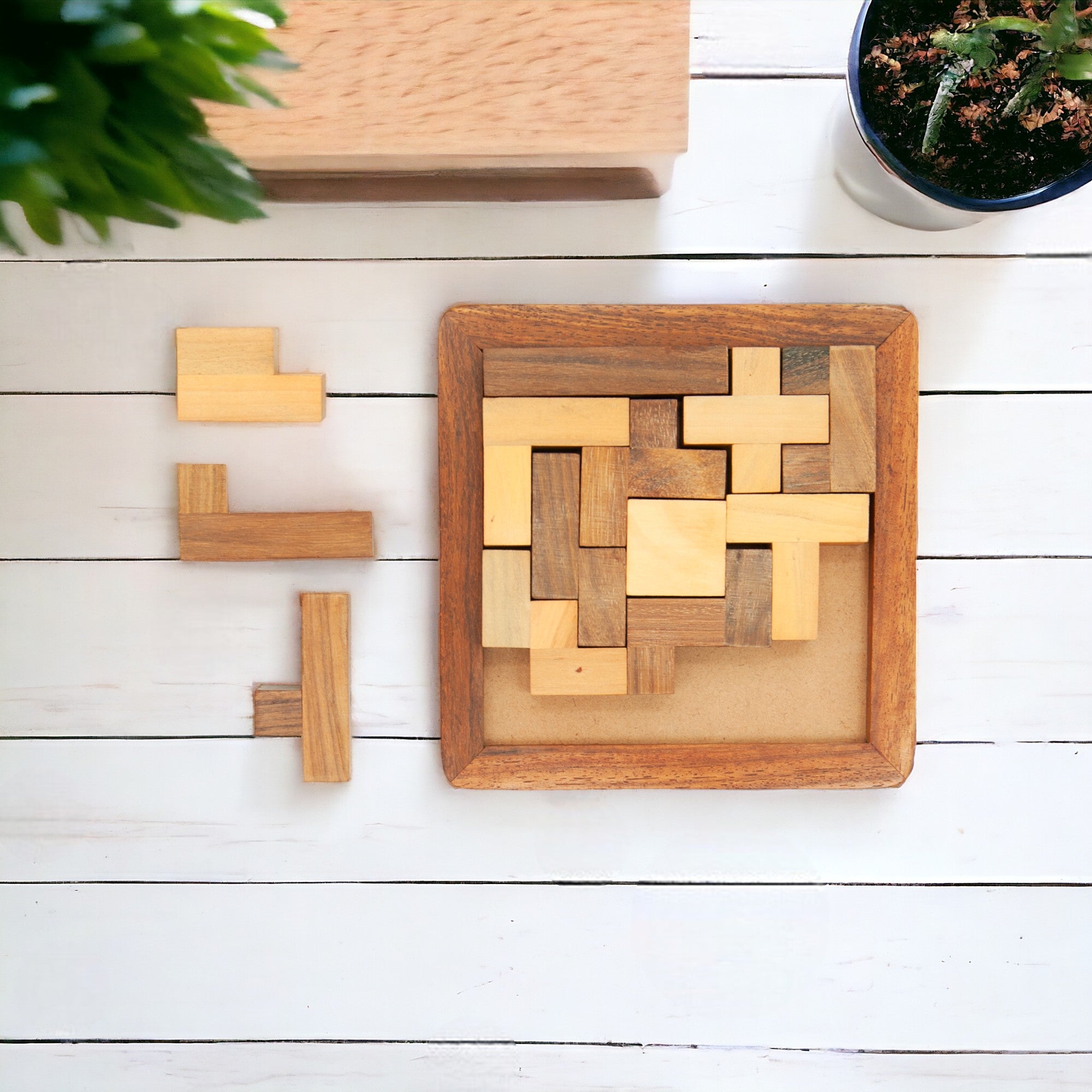 Buy our brain teaser wooden solid pentomino for 6 to 10-year-old kids ...