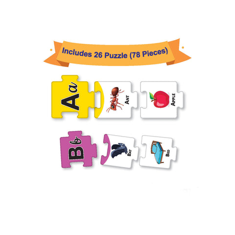 Buy Alphabet 3 Pcs Jigsaw Puzzle for Kids Age 2 to 4 Yrs – Mittimate