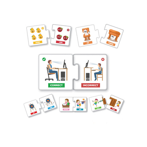 Action & Opposite Words Combo Puzzle (Set of 2) by Mittimate's