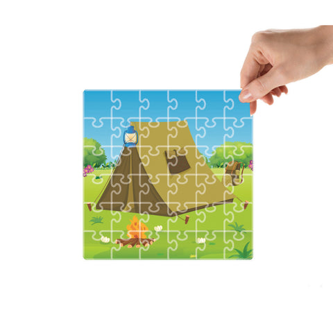 Outdoor Retreat: Tent House Jigsaw Puzzles by Mittimate's
