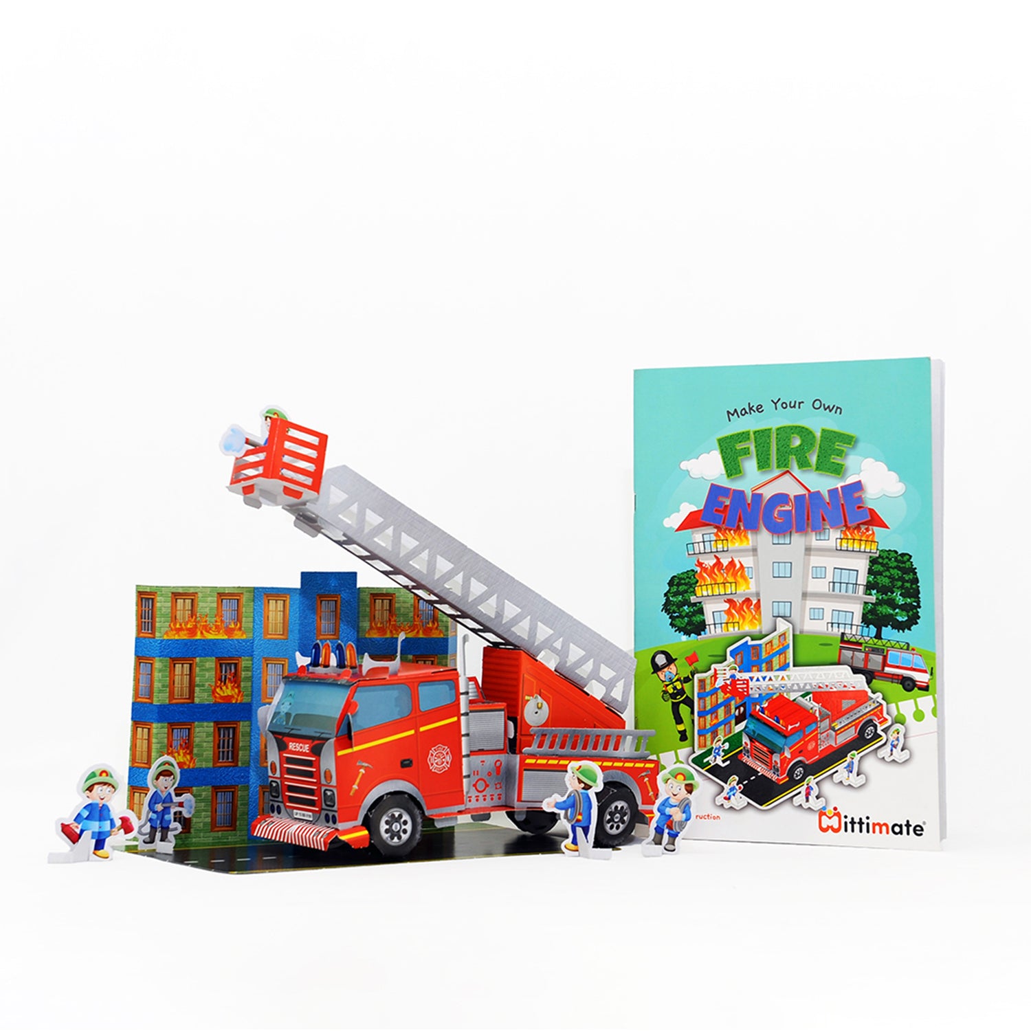 Buy DIY 3D Fire Engine 42 Pieces Puzzle | 8-12 Yrs Kids – Mittimate